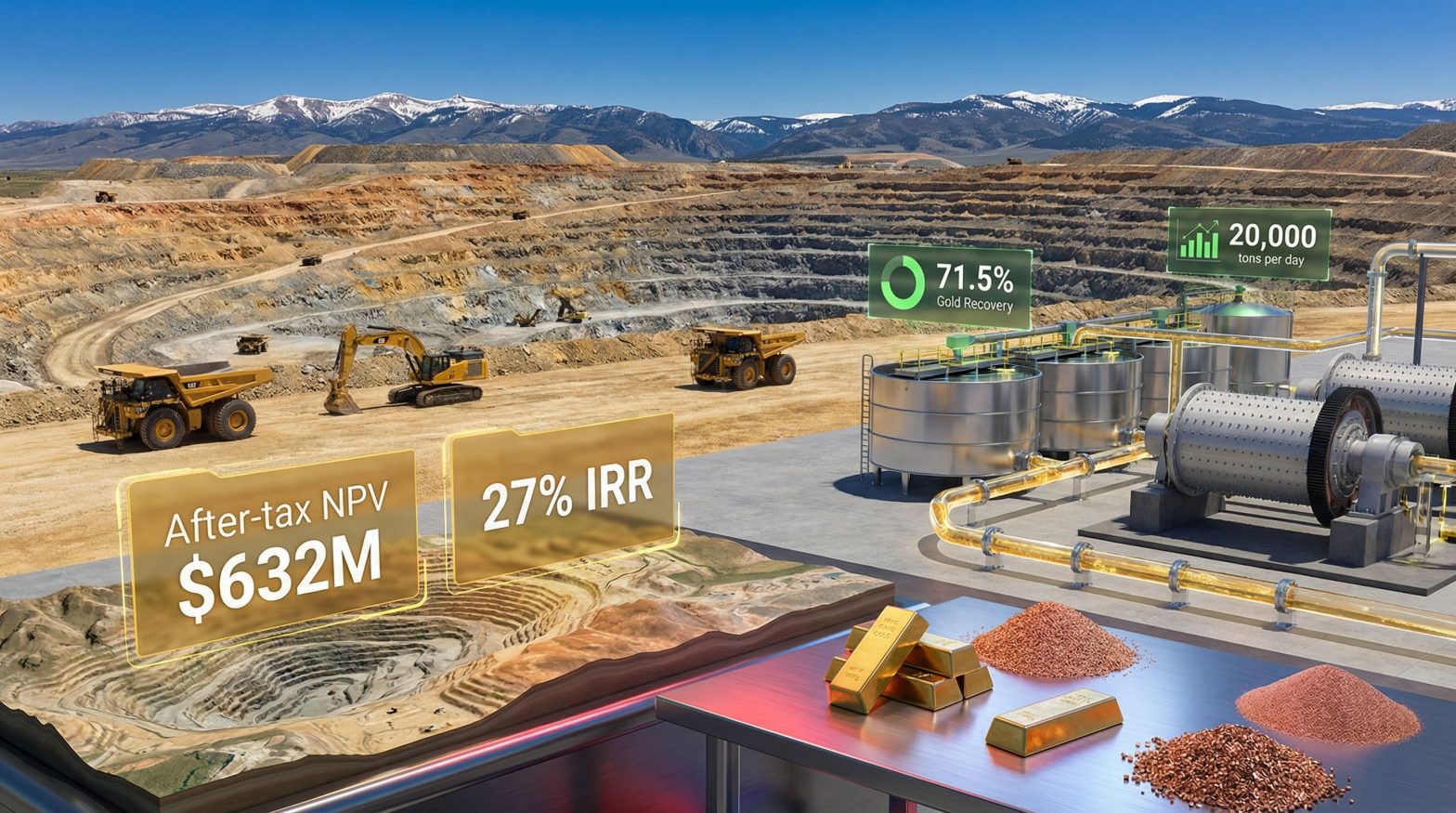 US Gold Corp CK Gold Feasibility Study Shows $632M NPV