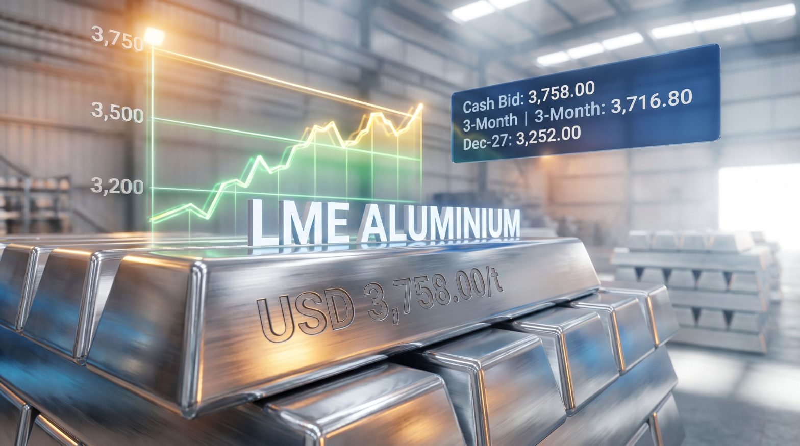 LME Aluminium Prices Above USD 3,750/t in 2026