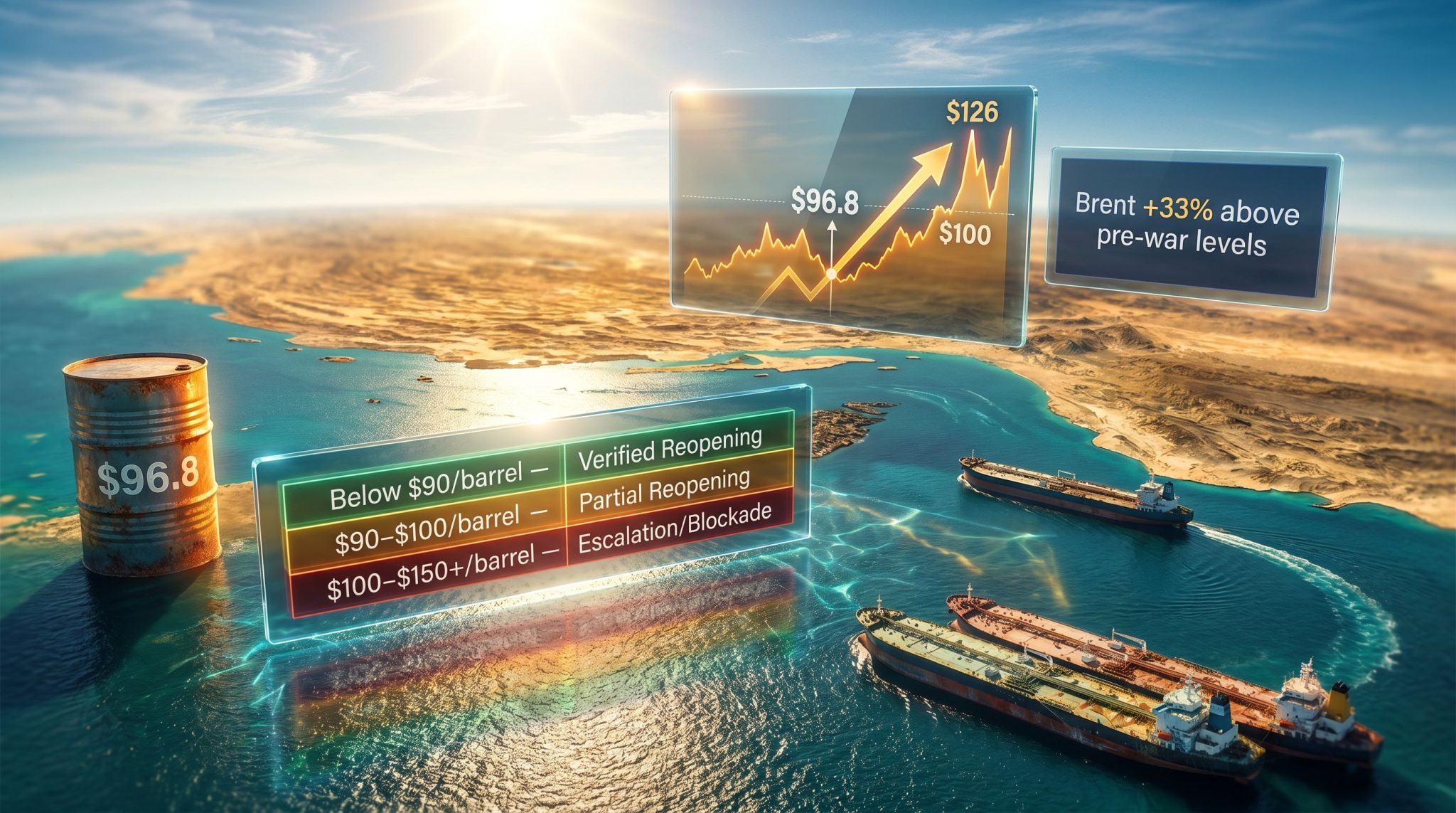 Strait of Hormuz Disruption & Brent Oil Prices 2026