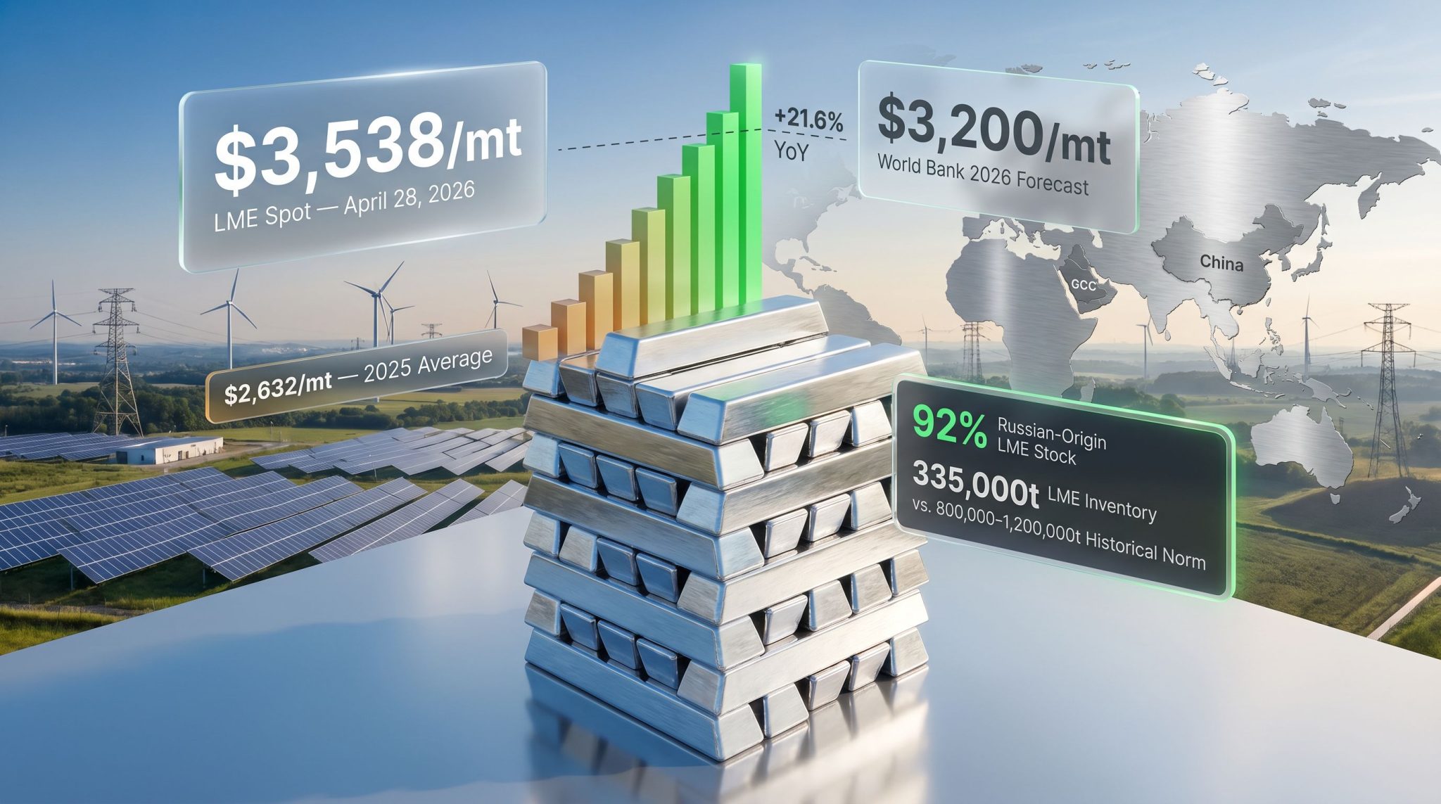 World Bank Aluminium Price Forecast 2026: $3,200/mt