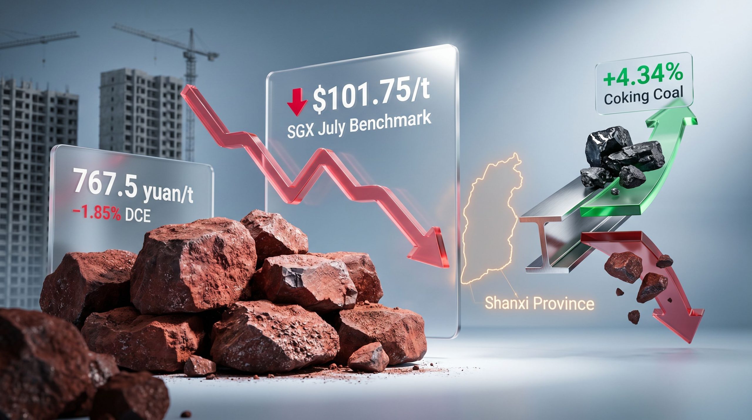 Iron Ore Prices Fall on China Steel Demand Worries