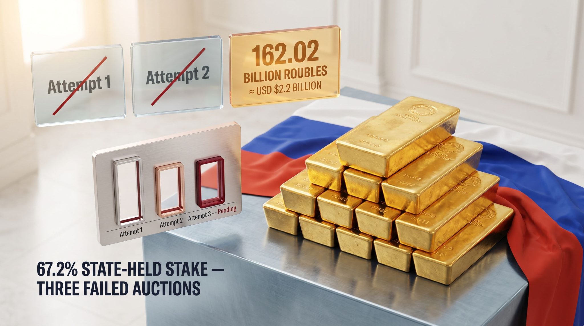 Russia Auction of Seized Uzhuralzoloto Stake Fails