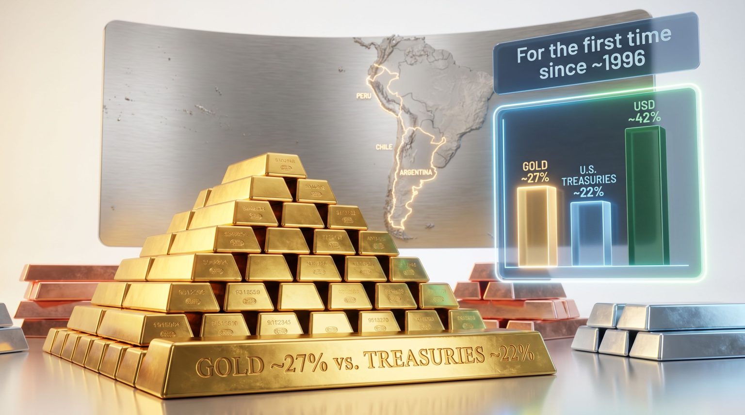 Gold Surpassing US Treasuries in Global Reserves