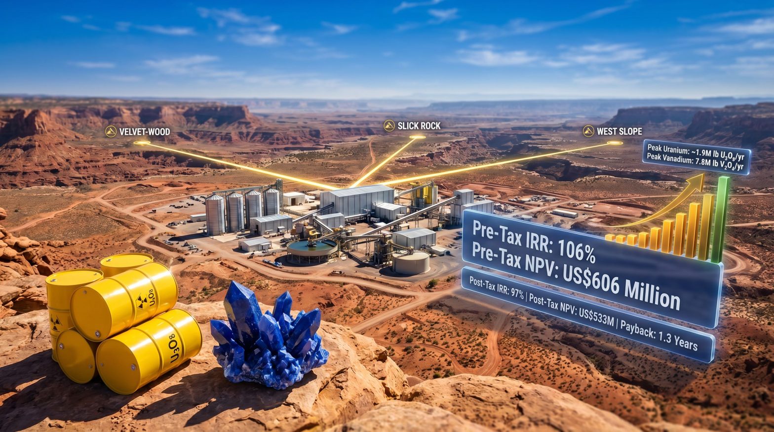 Anfield Uranium Vanadium PEA: Key Economics 2026